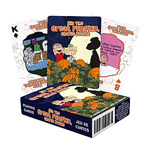 AQUARIUS Peanuts Great Pumpkin Playing Cards - Peanuts Themed Deck of Cards for Your Favorite Card Games - Officially Licensed Peanuts Merchandise & Collectibles