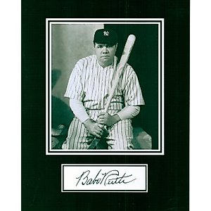 Kirkland Babe Ruth 8 X 10 Autograph Photo on Glossy Photo Paper