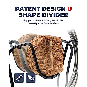 BRONYPRO Expandable Pots and Pans Organizer For Kitchen Cabinet, Rustproof Kitchen Organization And Storage Rack with 12 Slots, Anti-Scratch for Baking Sheet, Pans, Lids, Kitchen Must Have (Black)