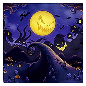 Allenjoy 6 x 6 FT Horror Halloween Backdrops for Photography Nightmare Background Trunk Trick Or Treat Party Decorations Banner Photoshoot Photo Booth Prop