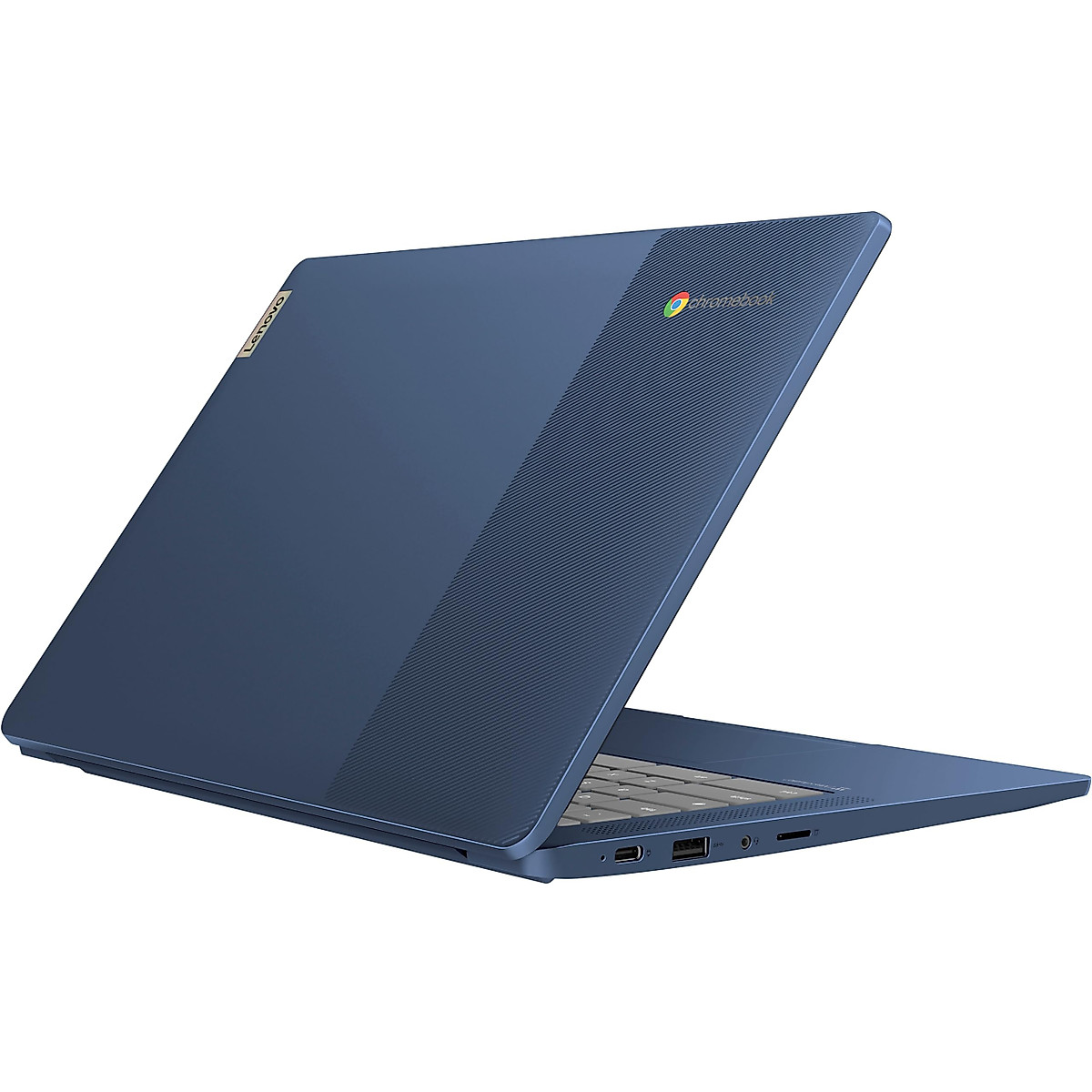 Lenovo IdeaPad Slim 3 14" Chromebook Laptop (14" FHD Touchscreen, 8-Core MediaTek Kompanio 520, 4GB RAM, 128GB(64GB eMMC+64GB SD)), Webcam, 13.5-Hrs Long-Battery Life, IST Card, Chrome OS, Abyss Blue