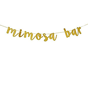 God Glitter Mimosa Bar Sign Banner-Bridal Shower,Bubbly Bar,Champagne Brunch,Baby Shower,Wedding,Engagement,Birthday,Graduation Fiesta Party decorations.