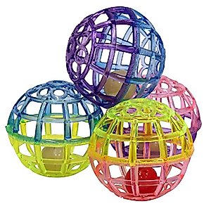 SPOT by Ethical Products - Classic Cat Toys for Indoor Cats - Interactive Cat Toys Balls Mice Catnip Toys - Alternative to Wand Toys and Electronic Cat Toys - Lattice Ball Multi Pack Small