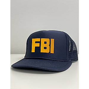 Promotion & Beyond FBI Navy (Gold Text) Investigation Halloween Costume Adjustable Unisex Sports Baseball Hat Cap for Daily Use