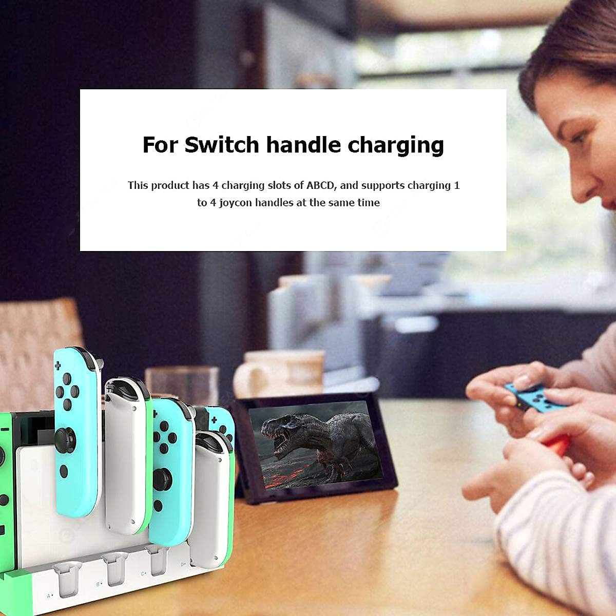 Eurobuy Switch Controller Charger, Controller Charging Dock Charging Station for Nintendo Switch Joy-Con