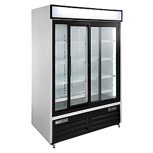 Kratos Commercial Display Refrigerator -Sliding Glass 2-Door Merchandiser, 54" W 48 cu ft (69K-723)