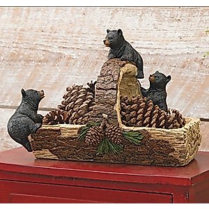 Black Bear & Log Basket