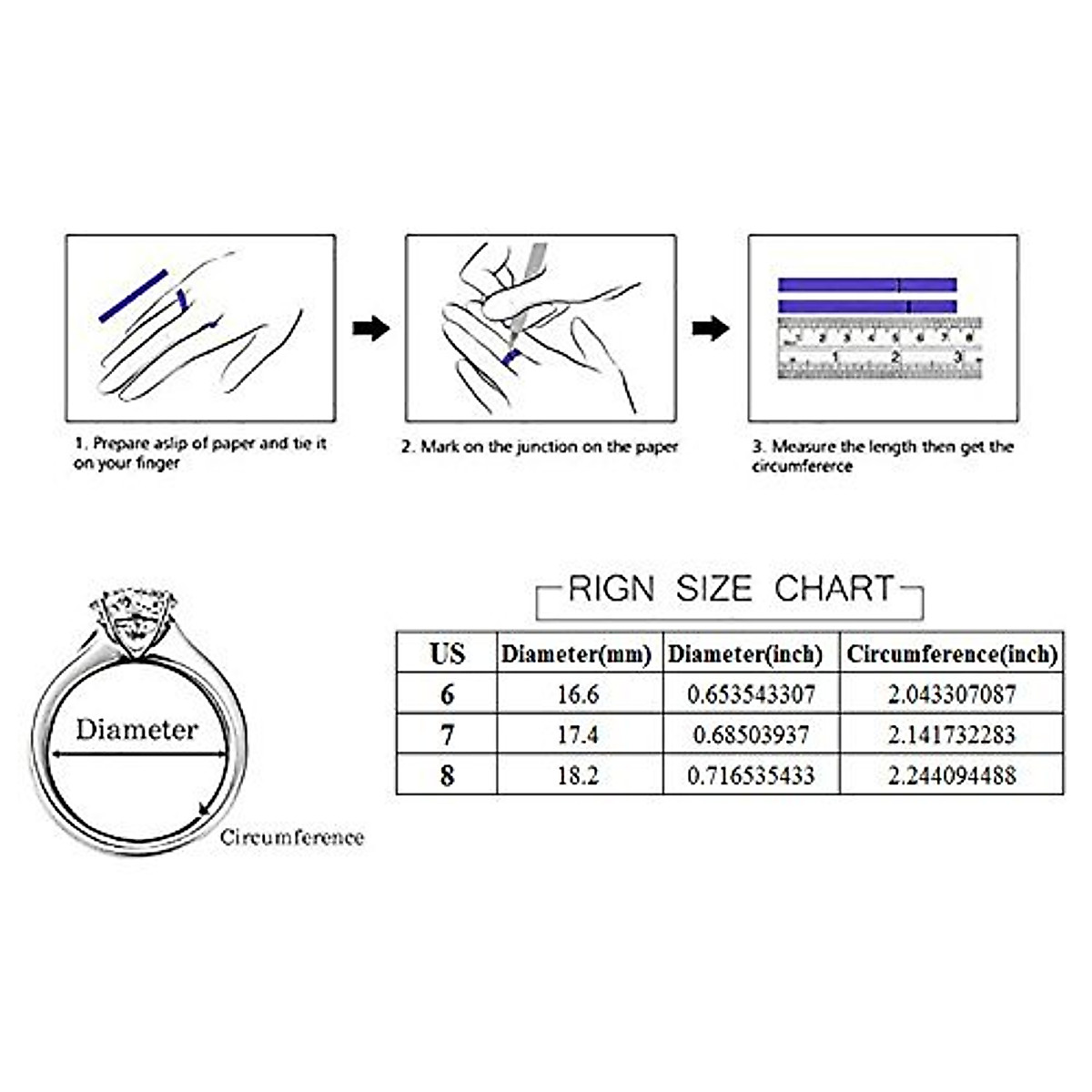 TONGZHE 3mm I Love You More Wedding Band Ring in Antique Sterling Silver 925 with US Size 6