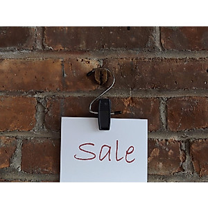 NAHANCO 610B12 Boot Clip Hanger, Chrome, Black Plastic Clip, 4.5” (Pack of 12)