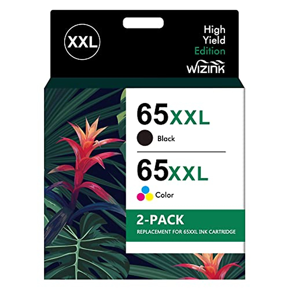 65XL Ink Cartridge Combo Pack Replacement for HP 65XL XL Ink Cartridge Black and Color for  DeskJet 3755 3752 3772 3720 Envy 5058 5052 5055 5034 5032 Deskjet 2652 2624 2655 2680 AMP 100 105 120