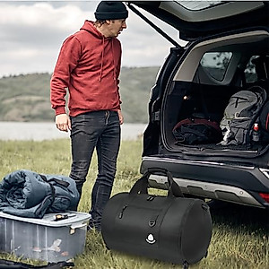 Densata Expandable Travel Duffle Bag, 80L Sports Gym Bag Upgraded Duffle Backpack Weekender Overnight Bag Carry on Bag (Black)