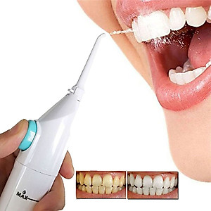 Portable Care Liquid Flosser, Cordless Travelling Liquid Jet Air Technology Dental Oral Irrigator or Air Flosser Liquid Pick for Teeth and Brace Cleaning White