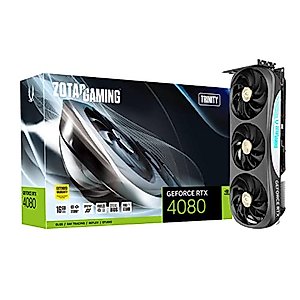 ZOTAC Gaming GeForce RTX 4080 16GB Trinity GDDR6X 256-bit 22.4 Gbps PCIE 4.0 Graphics Card, IceStorm 2.0 Advanced Cooling, Spectra 2.0 RGB Lighting, ZT-D40810D-10P