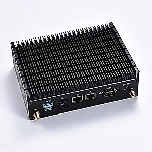 Mini PC Fanless,Intel Core i7 10510U (Up to 4.9GHZ),Windows 11 Pro/Linux, Slient Desktop Computer,16G DDR4 1TB NVME SSD, Metal Case,Dual Gigabit Ethernet,Support Auto Power on