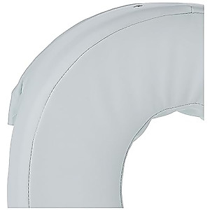 Essential Medical Supply Foam Padded Toilet Seat Cushion Riser with Hook and Look Attachment for Toilet Seat and Washable Vinyl Cover, 4"