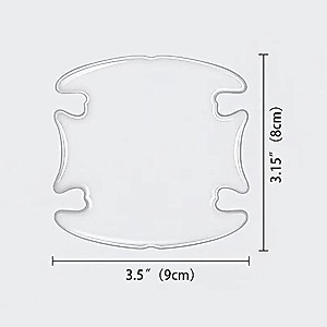 Alvhnt 4PCS Car Door Cup Handle Sticker, Anti-Scratches Car Door Handle Protective Film, Car Door Handle Cup Protector (Clear)