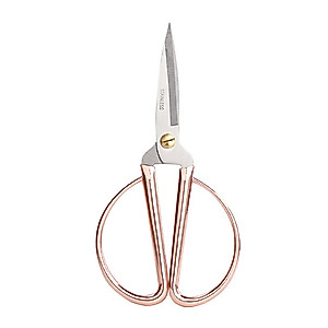 Aemoe 6 Inch All Stainless Steel Sewing Scissors, Sharp Tailor Scissors for Embroidery, Sewing, Craft, DIY Art Work & Daily Use for Home Office School Rose Gold