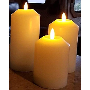 LED Lytes Flameless Candles with Timer, LED Candles, Battery Operated Candles Set of 3 Decorative Homr Decor Candle