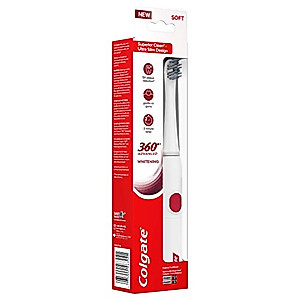 Colgate, 360 Advanced Sonic Battery Power Toothbrush Soft, Whitening, 1 Count