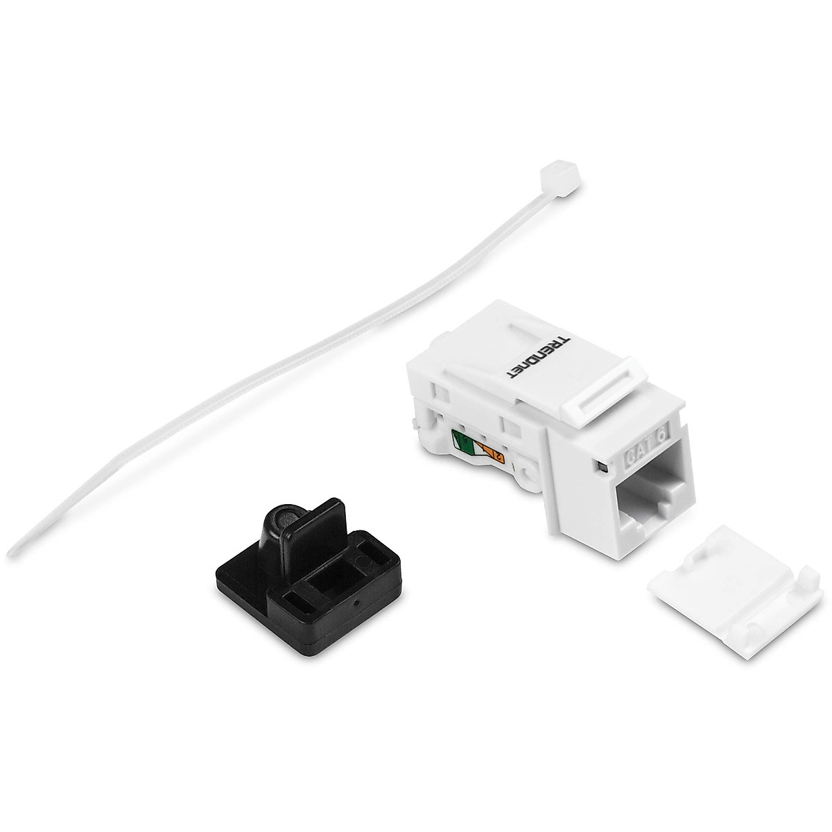 TRENDnet Cat6 RJ45 Keystone Jack 50-Pack Bundle, TC-K50C6, Compatible with Cat5/Cat5e/Cat6 Cabling, Use with The TC-KP24 or TC-KP48 Blank Keystone Patch Panels(Sold Separately) White