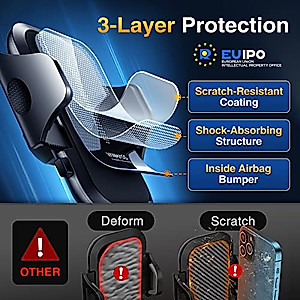 VANMASS 7.0 Upgraded Car Phone Holder Mount [Never-Drop Steel Hook] & [A Cable Clip], Stable A+ Car Vent Phone Mount, Auto Cell Phone Holder, Handsfree Cradles for iPhone 14 13 12 11 Pro Max Samsung