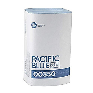 Pacific Blue Basic S-Fold 2-Ply Windshield Paper Towels by GP PRO (Georgia-Pacific), Blue, 00350, 250 Towels Per Pack, 9 Packs Per Case (2250 Total), 9.50" x 10.50