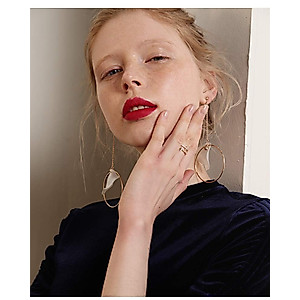 AILUOR Simple Fashion Double Layer Cross Open Ring, 18K Gold Religious Faith Modern Crystal Cross Finger Rings for Couple Women (Gold)