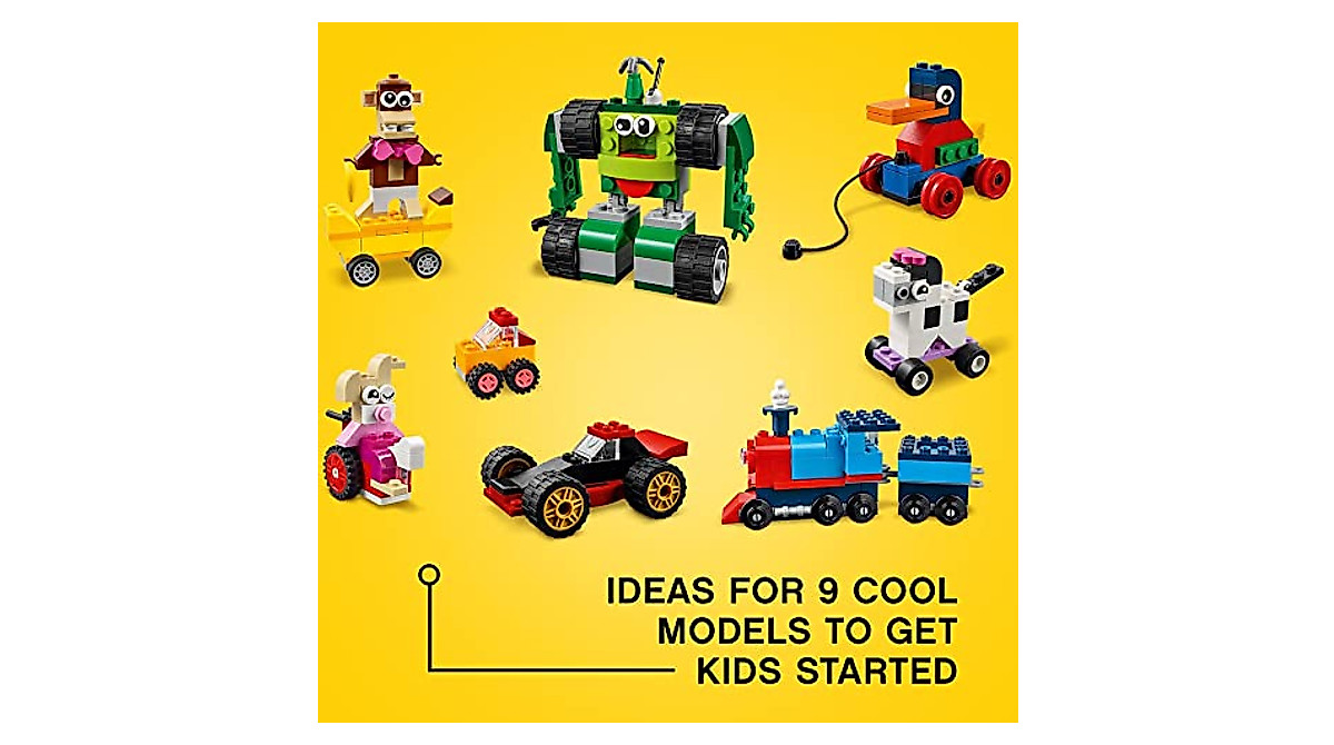 Creative LEGO Classic Bricks and Wheels Building Kit
