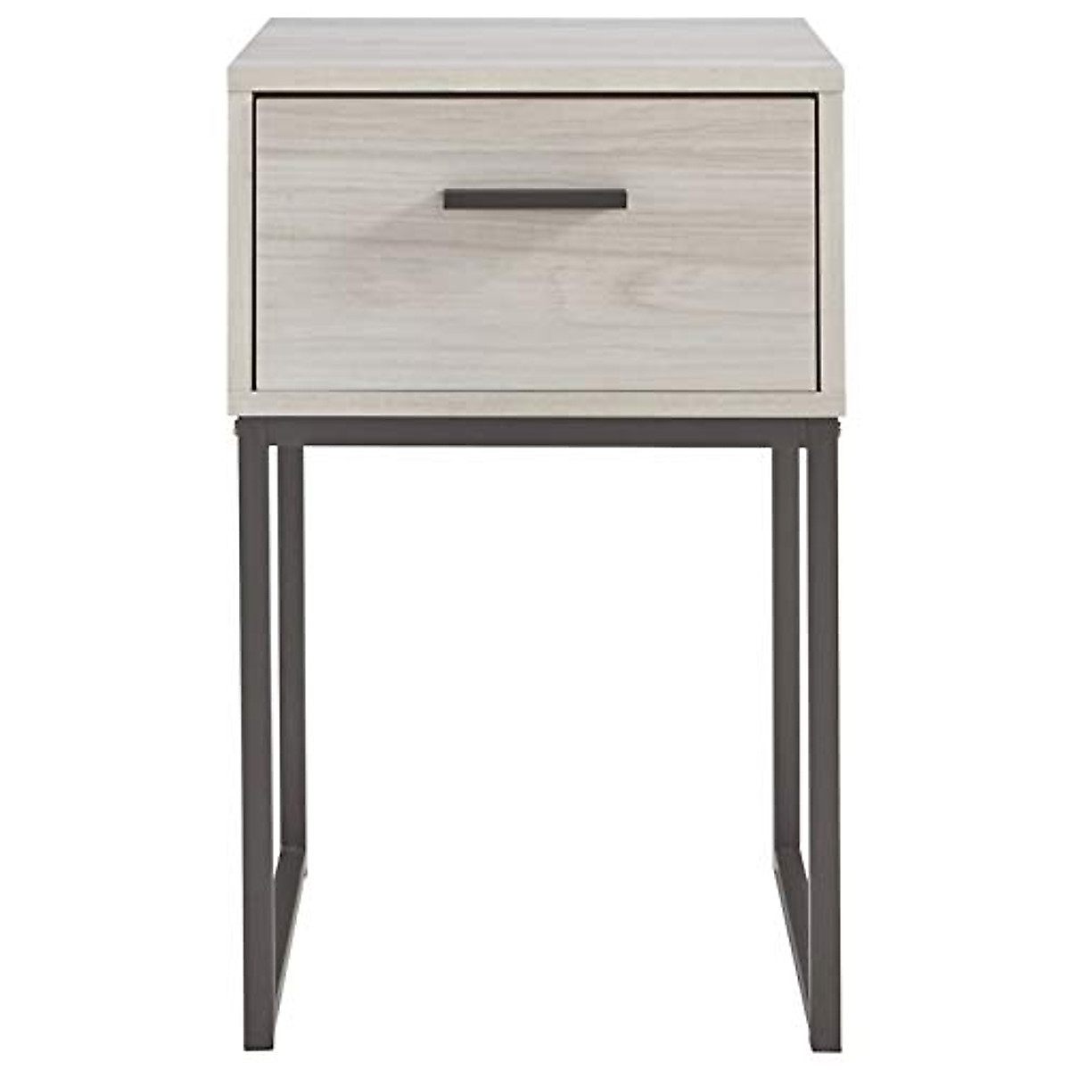 Signature Design by Ashley Socalle Modern Industrial Nightstand, Natural Beige