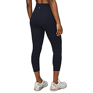 Lululemon Athletica Wunder Under High Rise Crop 23 inches Yoga Pants (True Navy, 4)
