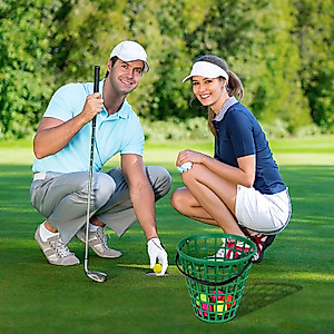 Wakauto Storage Basket with Lid Golfball Hoop Ball Holder Contain Bucket with Lid Range Baskets Golfball Container Carrying Practice Container Ball Basket Tray Egg Portable Steel Wire Man