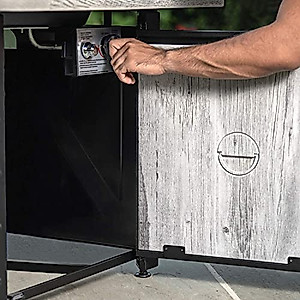 Endless Summer, The Mason, Square 30" Outdoor Propane Fire Pit, Includes Black Fire Glass, Matching Table Insert, & Protective Cover