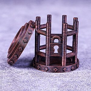 Dice Jail D&D, DND Dice Jail, Time Out cage, Punish Your Bad Dice in Our Cage of Shame, Accessories Gift for Dungeons and Dragons (Red Copper)