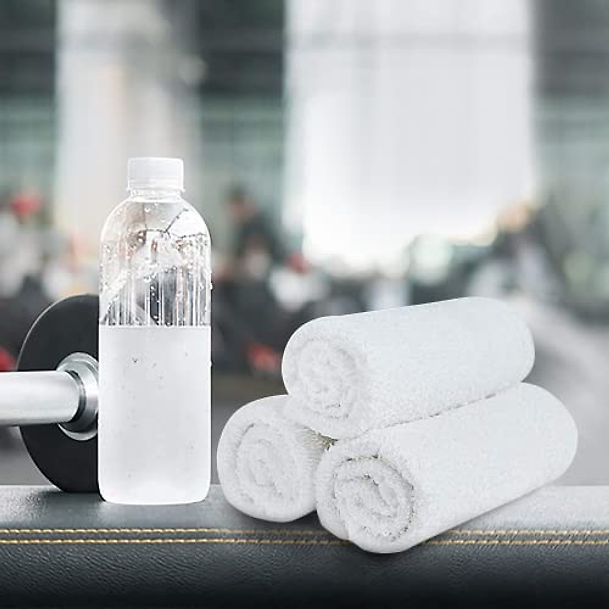 GREEN LIFESTYLE Terry Kitchen Bar Mops Kitchen Towel 12 Pack, Pure Cotton White Dish Cloths, Rags, Restaurant Cleaning Towels Ring Spun 100% Cotton, 16x19 inches