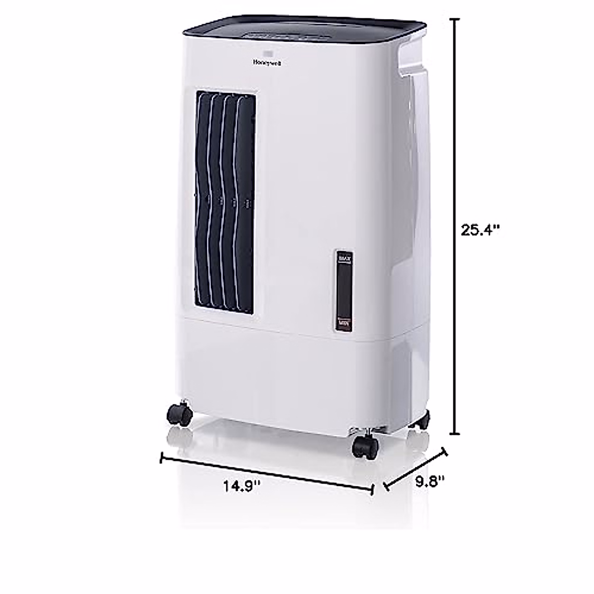 Honeywell Quiet, Low Energy, Compact Portable Evaporative Cooler with Fan & Humidifier, Carbon Dust Filter & Remote Control, White