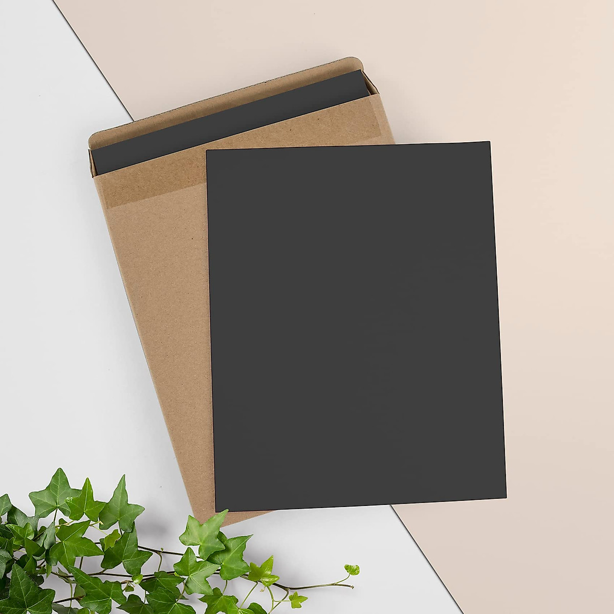 Frametory, 11x14 Black Uncut Picture Mat Boards, Backing Boards for Frames, Photos, Crafts - Pack of 12