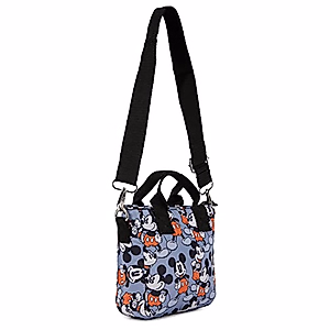 Disney Mickey Mouse Crossbody Tote - Girls, Boys, Teens, Adults - Mickey Mouse 7 Inch Crossbody Allover Mini Tote Bag