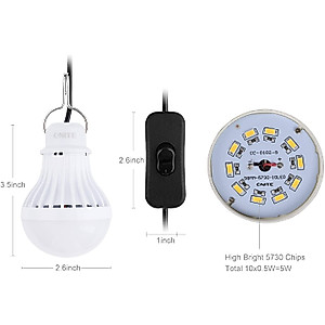 Onite USB Light, Camping Gear or Accessories, LED Camping Lights, Also for Garage Warehouse Car Truck Fishing Boat Outdoor Tent Emergency Light or Lantern, WarmWhite