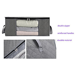 Storage Clothes Bins Closet Bags: Containers Organizer Bag Boxes Clothing Bin Box Container Organization for Organizing Blanket Cloth Pillow Sheet Sweater and Storage Totes Organizers With Lids