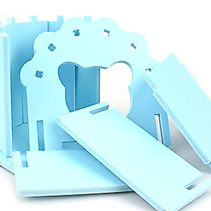 balacoo Hamster Wooden Hideout House Guinea Pig DIY Hideaway Hut Exercise and Climbing Toys for Bunny,Ferrets Chinchillas 2Pcs