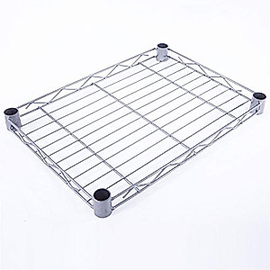 4 Tier Storage Rack,Steel Storage Wire Shelf,Heavy Loading Storage Organizer, Adjustable Levelling Feet Shelving Unit, Grey,14" W x 10" D x 31.5" H