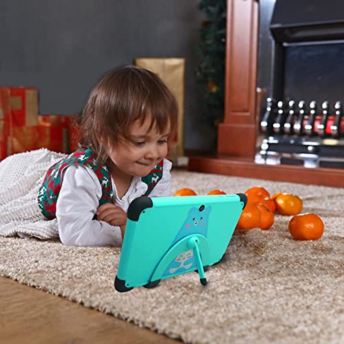 weelikeit Kids Tablet 7 inch Android 11, Learning Tablet for Children, 2GB + 32GB Toddler Tablets with YouTube, Netflix, WiFi 6, Bluetooth 5.0, Dual Camera, Shockproof Case, Stand, Stylus(Green)