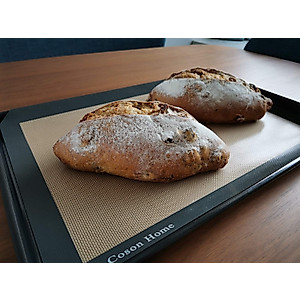 Pack of 2 Silicone Baking Mat Macaron Mat Sheet, Pro Non-Stick Reusable Sheet Food Safe Tray Pan Liners, 11.6 x 16.5 inches (L x W)