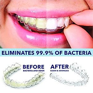 CUSTMBITE All Natural Dental Appliance Cleaner, Made in USA, Dentures, Retainers, & Mouthguards, No Harsh Chemicals