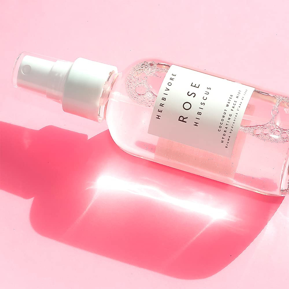 HERBIVORE Rose Hibiscus Coconut Water Hydrating Face Mist – Natural Dewy Glow, Organic Rose Water + Vegan Hyaluronic Acid, Plant-Based, Vegan, Cruelty-Free, 4 oz