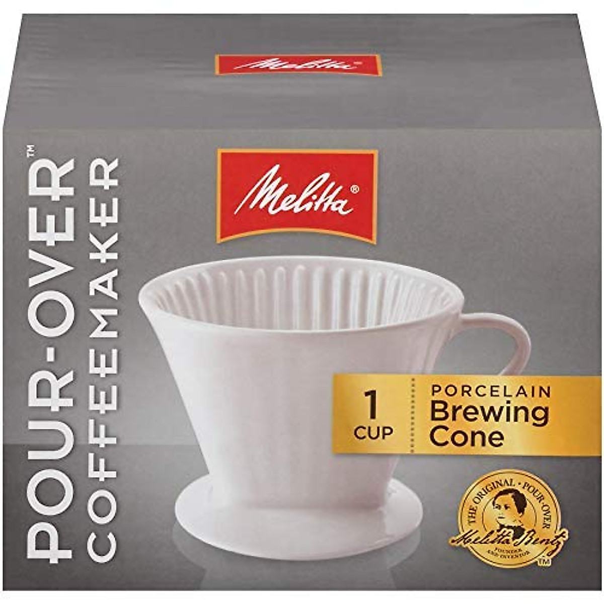 Melitta Porcelain #2 Cone Brewer, White
