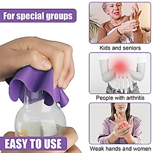 4pcs Jar Opener Gripper Pads, Rubber Jar Grippers Multi-function Jar Opener for Seniors with Weak Hands Coasters (Blue, Purple)