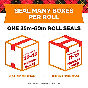 Scotch Long Lasting Storage Packaging Tape, 1.88" x 54.6 yd, Designed for Storage and Packing, Stays Sealed in Weather Extremes, 3" Core, Clear, 1 Roll (3650)
