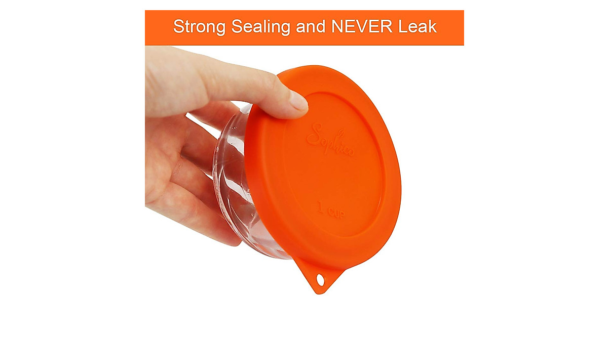 Sophico Round Silicone Storage Covers - Leak-Proof 4 Pack