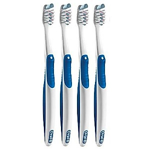 Oral-B Cross Action Gentle Clean Manual Toothbrush 35 Extra Soft (Colors Vary) - Pack of 4